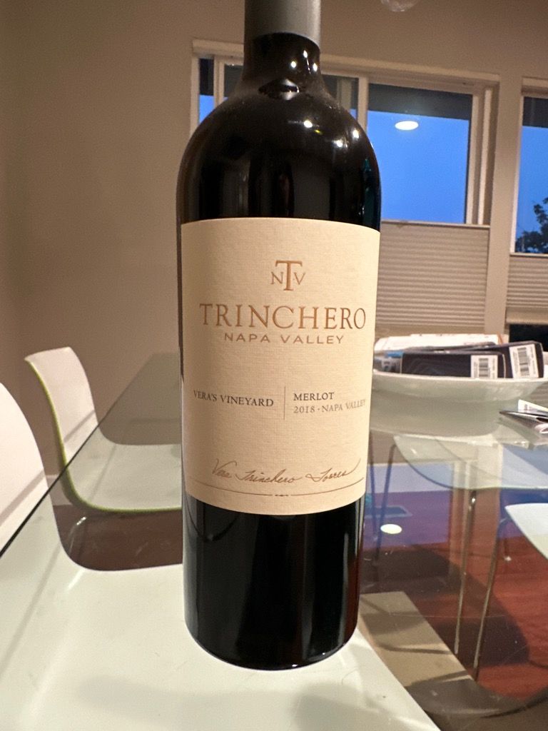 2018 Trinchero Merlot Vera's Vineyard, USA, California, Napa Valley ...
