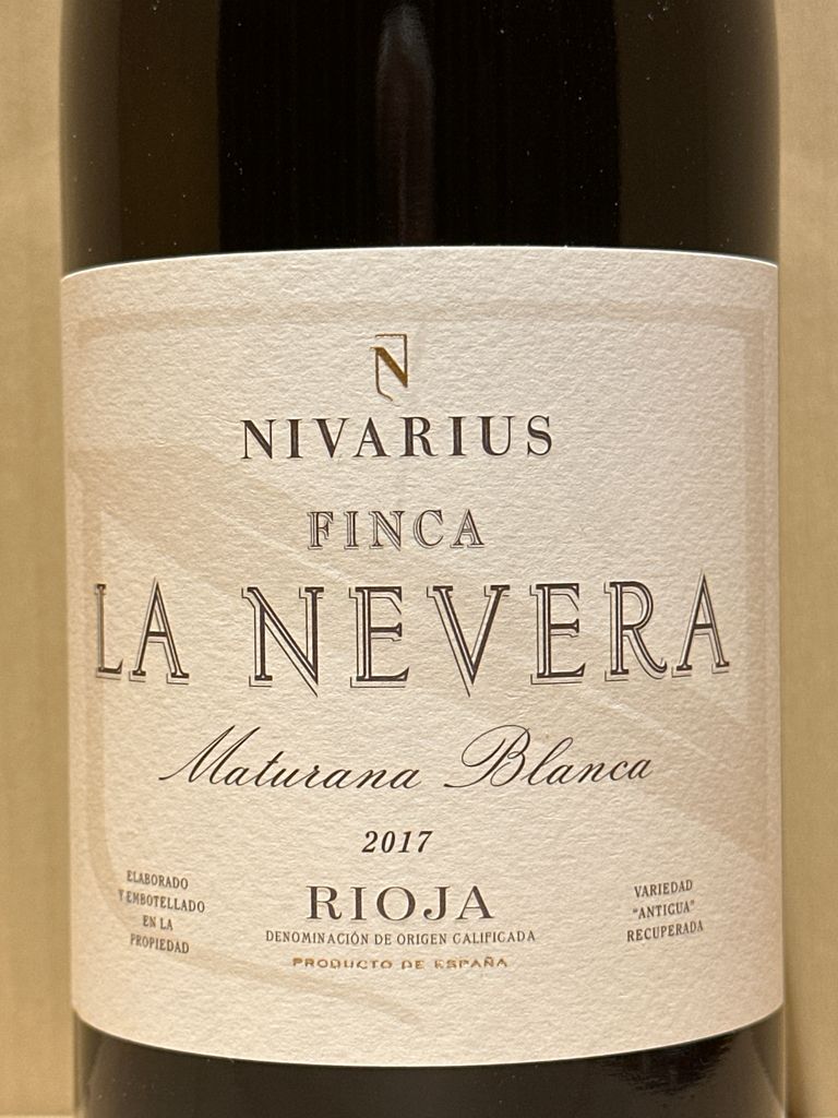 2017 Nivarius Rioja Blanco Finca la Nevera, Spain, La Rioja, Rioja ...