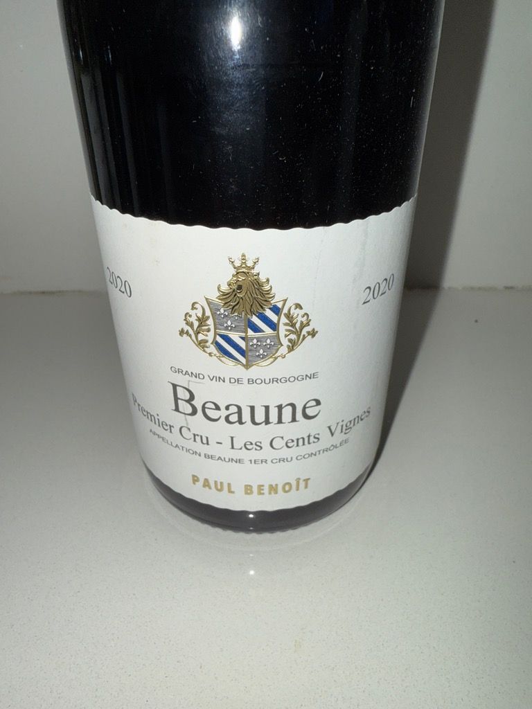 2020 Paul Benoit Beaune 1er Cru Cent-Vignes, France, Burgundy, Côte de Beaune, Beaune 1er Cru ...