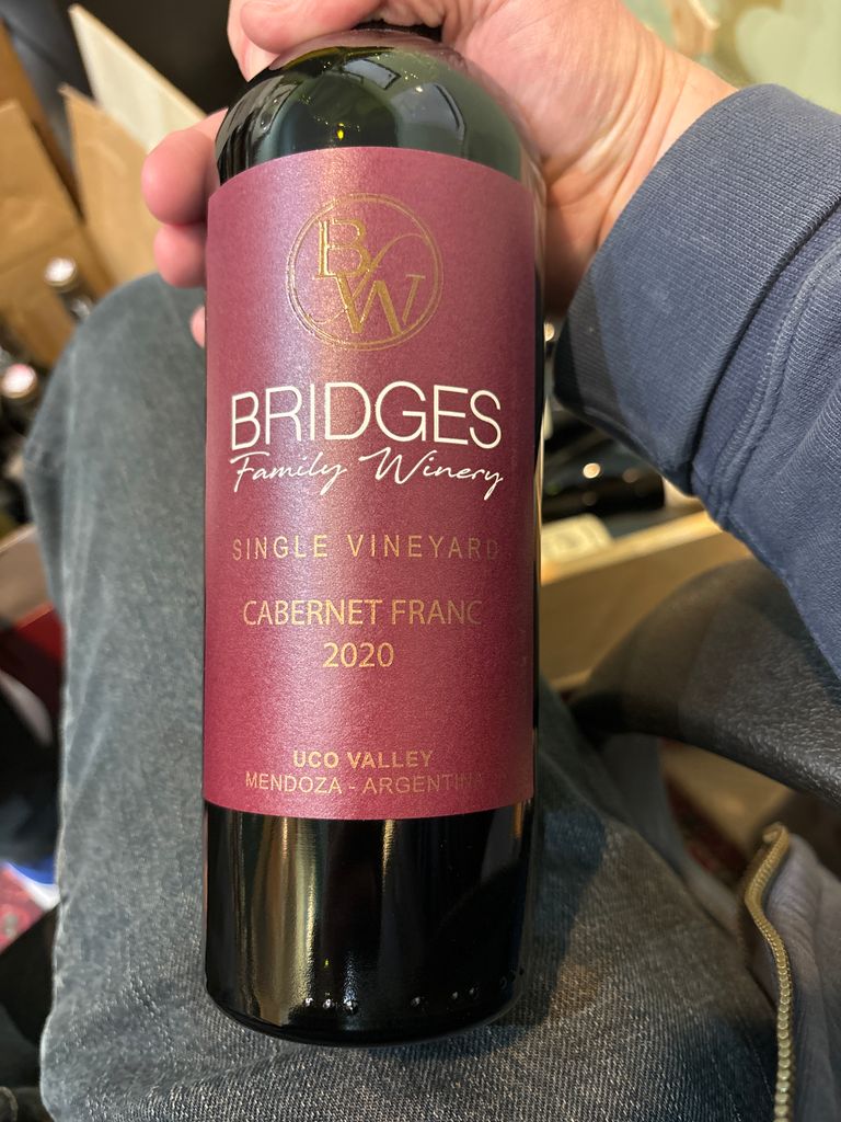 2020 Bridges Family Winery Cabernet Franc Single Vineyard, Argentina ...