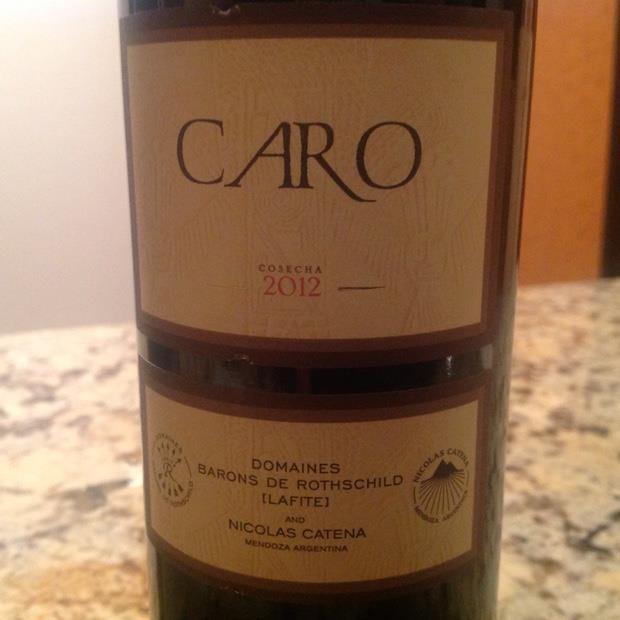 2012 Bodegas Caro (Barons de Rothschild / Catena) Caro, Argentina ...