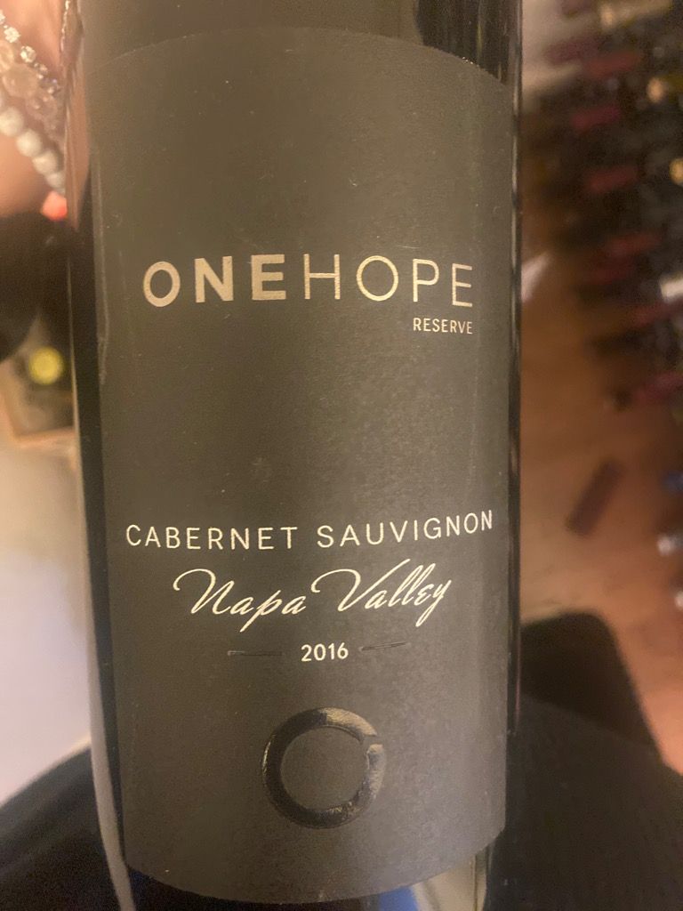 2016 One Hope Cabernet Sauvignon Reserve, USA, California - CellarTracker