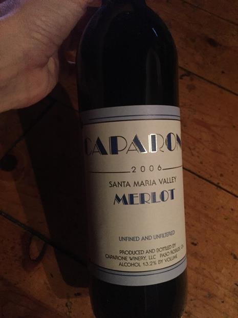 2006 Caparone Merlot, USA, California, Central Coast, Santa Maria ...