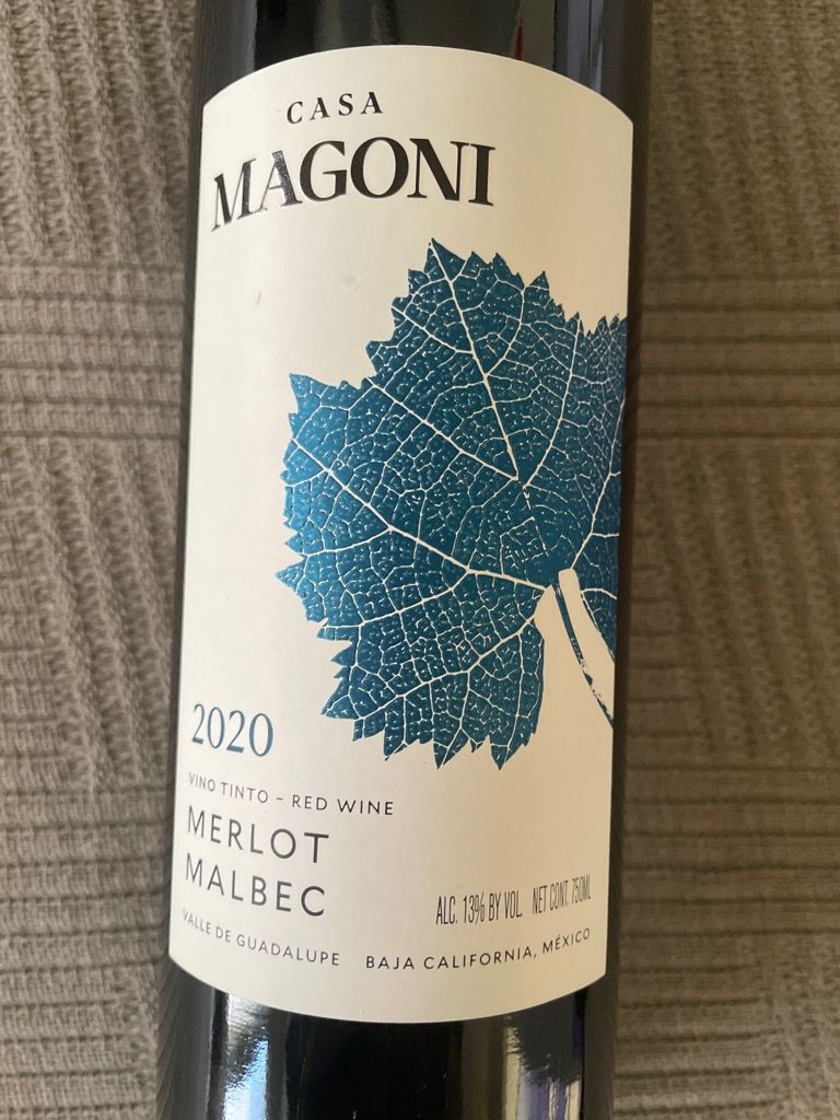2022 Casa Magoni Merlot Malbec, Mexico, Baja California, Valle de ...