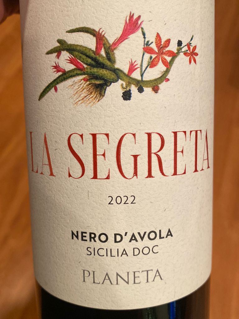 2022 Planeta Nero d'Avola La Segreta, Italy, Sicily, Sicilia ...
