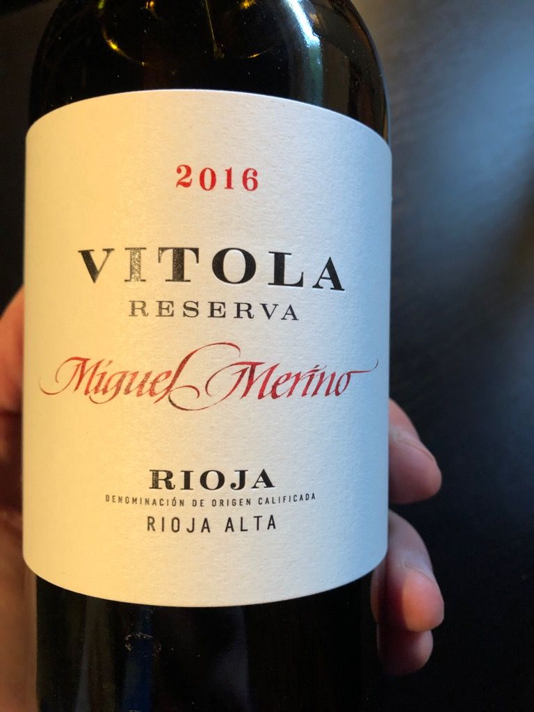 2017 Miguel Merino Rioja Reserva Vitola, Spain, La Rioja, Rioja ...