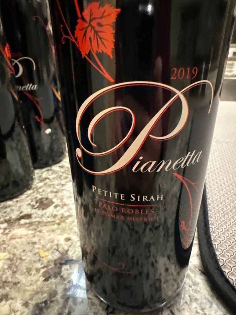 2019 Pianetta Petite Sirah, USA, California, Central Coast, Paso Robles ...