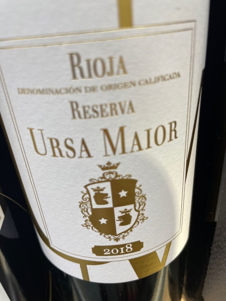 2018 Bodegas Ondarre Rioja Ursa Maior Reserva, Spain, La Rioja, Rioja ...