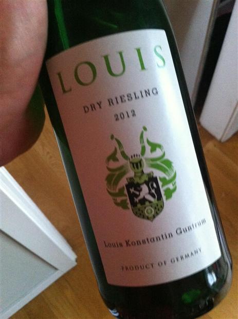2012 Louis Guntrum Dry Riesling, Germany, Rheinhessen - CellarTracker