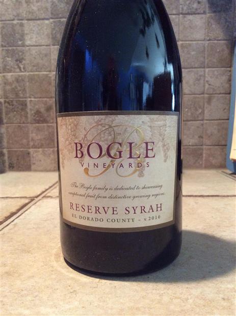 2010 Bogle Vineyards Syrah Reserve El Dorado County, USA, California ...