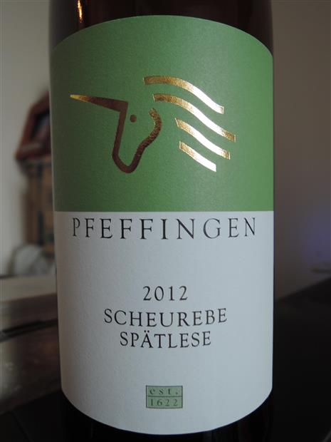 2011 Weingut Pfeffingen Scheurebe Spätlese, Germany, Pfalz - CellarTracker