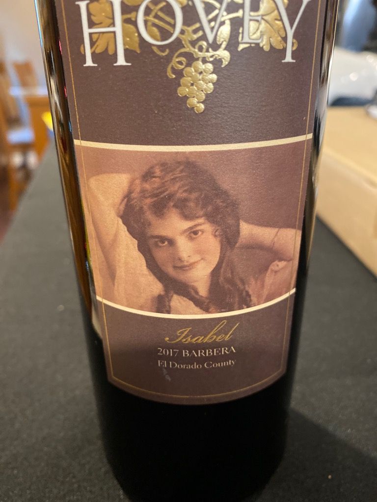 2018 Hovey Barbera Isabel, USA, California, Sierra Foothills, El Dorado ...