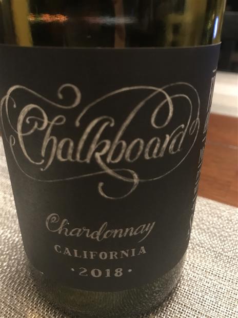 2018 Chalkboard Chardonnay, USA, California - CellarTracker