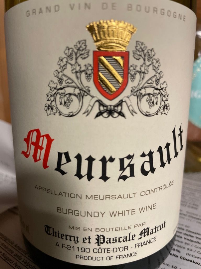 2020 Domaine Matrot Meursault-Blagny 1er Cru La Pièce-sous-le-Bois ...