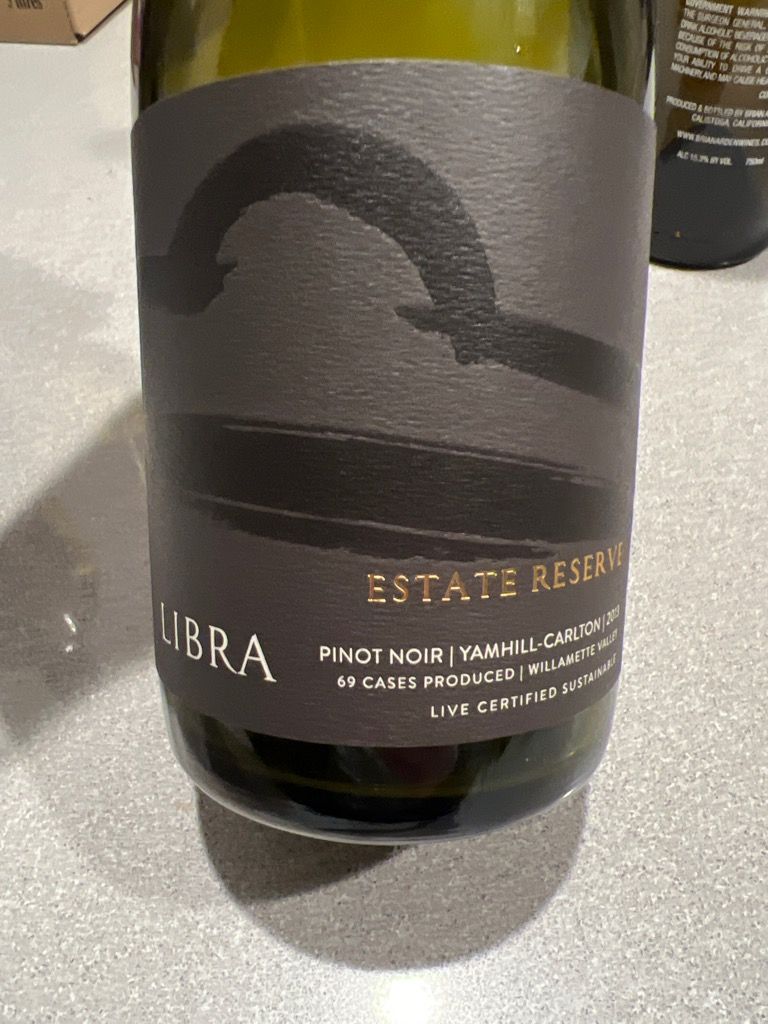 2013 Libra Wines Pinot Noir Estate Reserve, USA, Oregon, Willamette ...