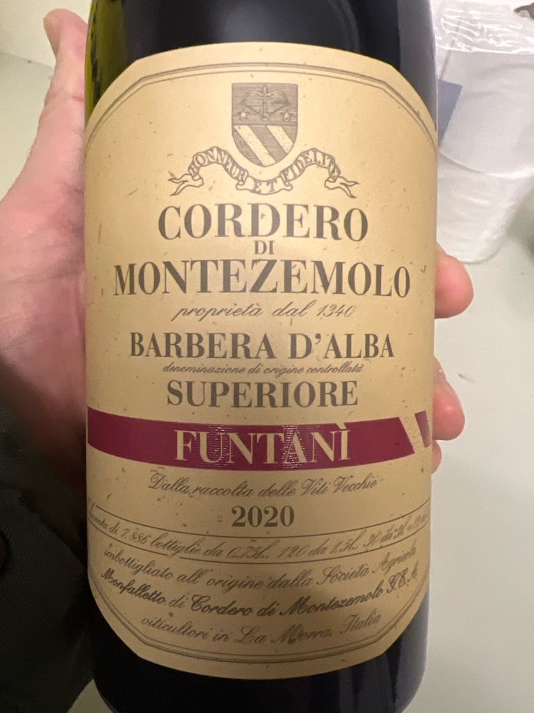 2020 Cordero di Montezemolo Barbera d'Alba Superiore Funtanì, Italy ...
