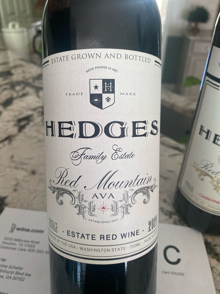 2021 Hedges Family Estate Cabernet Sauvignon Red Mountain Limited, USA ...