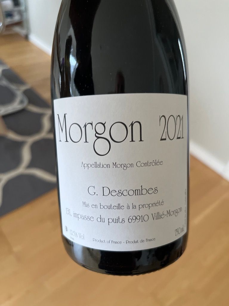 2021 Georges Descombes Morgon, France, Burgundy, Beaujolais, Morgon ...