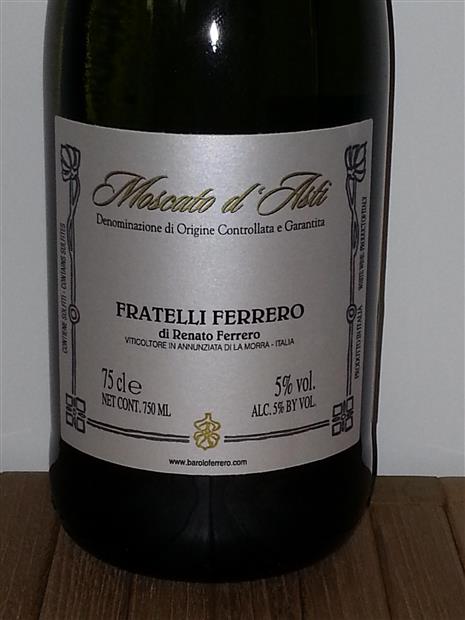 2012 Fratelli Ferrero Moscato d'Asti, Italy, Piedmont, Asti, Moscato d ...