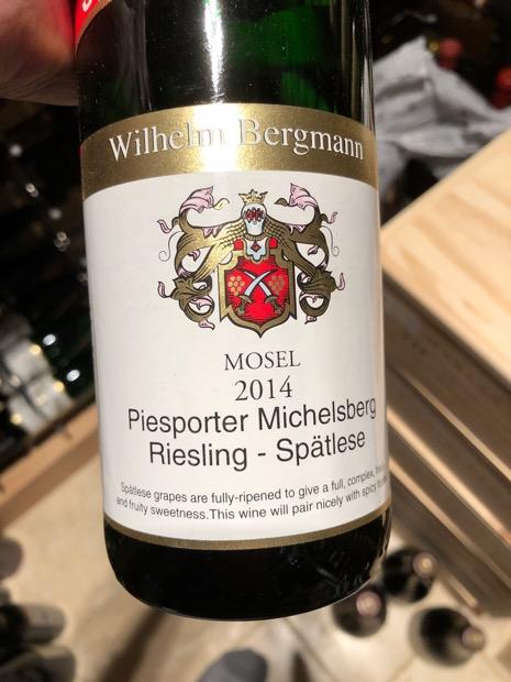 2015 Wilhelm Bergmann Piesporter Michelsberg Riesling Spätlese, Germany ...