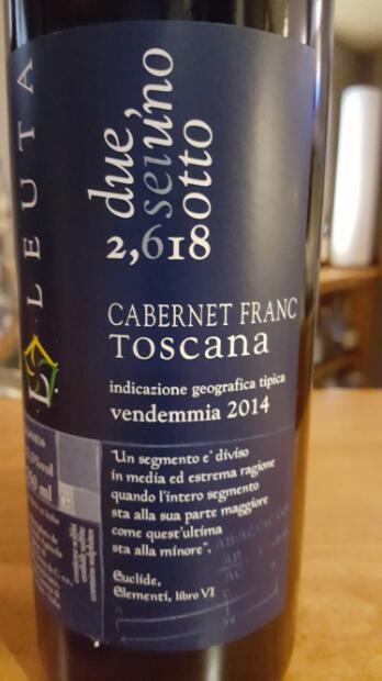 2014 Leuta Cabernet Franc 2,618 Toscana IGT, Italy, Tuscany, Toscana ...