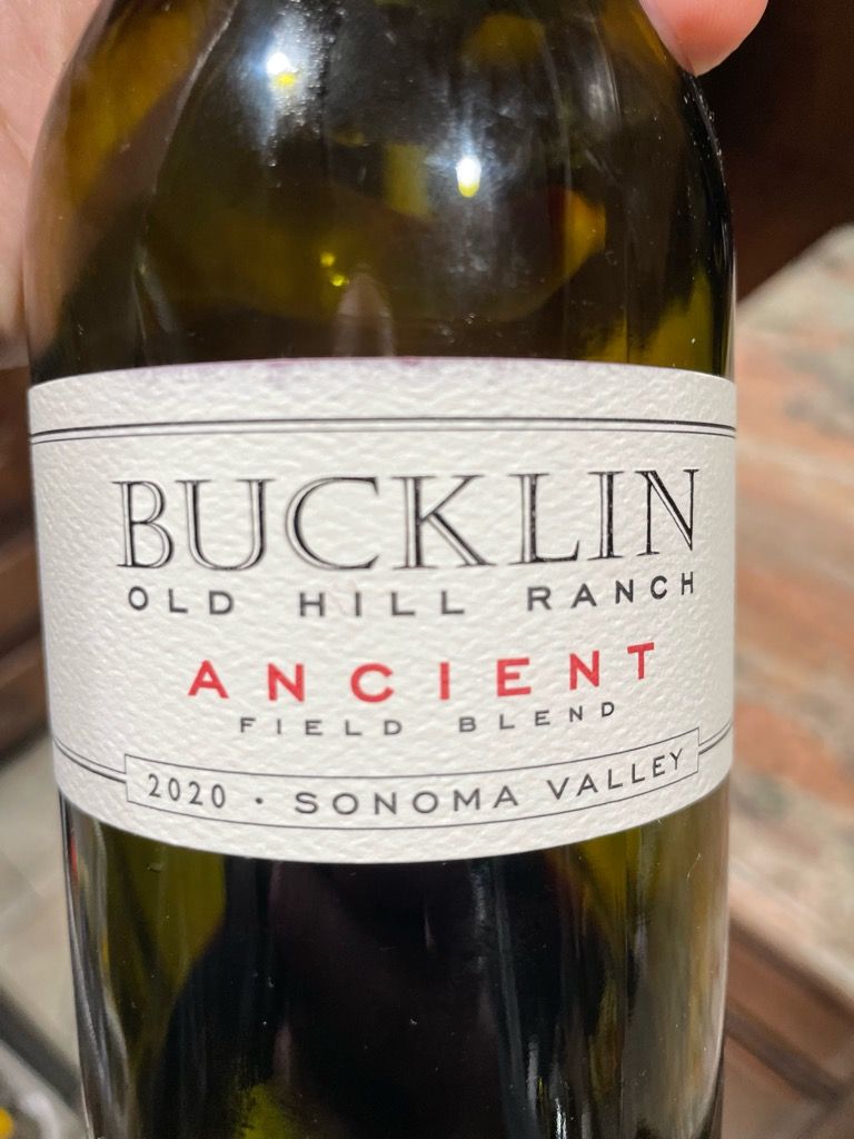 2020 Bucklin Ancient Field Blend Old Hill Ranch, USA, California ...