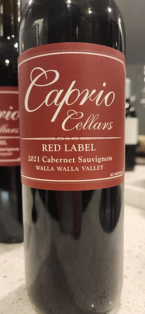 2022 Caprio Cellars Cabernet Sauvignon Red Label, USA, Washington ...