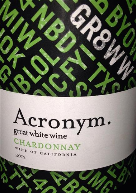 2012 Acronym Chardonnay GR8WW, USA, California - CellarTracker