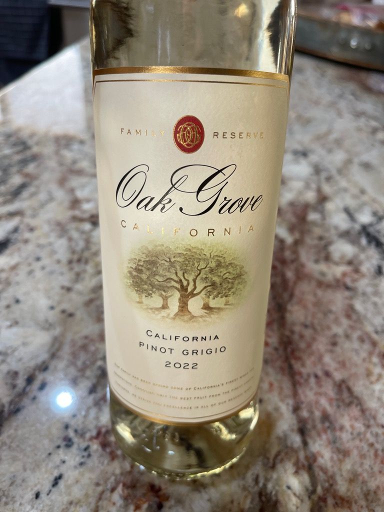 2022 Oak Grove Pinot Grigio Reserve, USA, California - CellarTracker