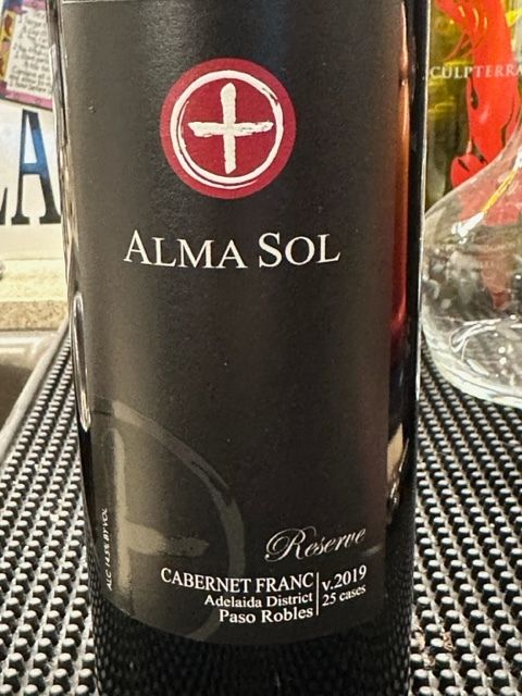 2019 Alma Sol Winery Cabernet Franc Reserve, USA, California, Central ...