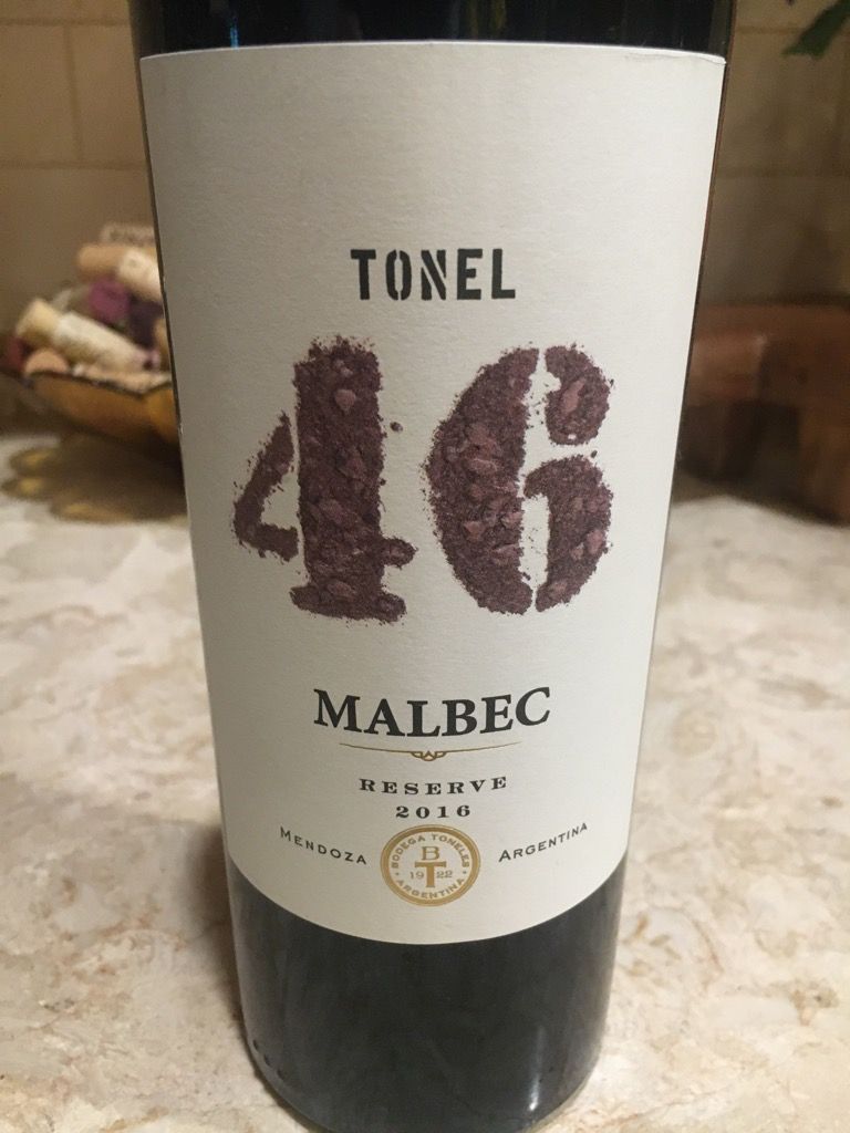 2016 Bodegas Los Toneles Malbec Reserva Tonel 46, Argentina, Mendoza ...
