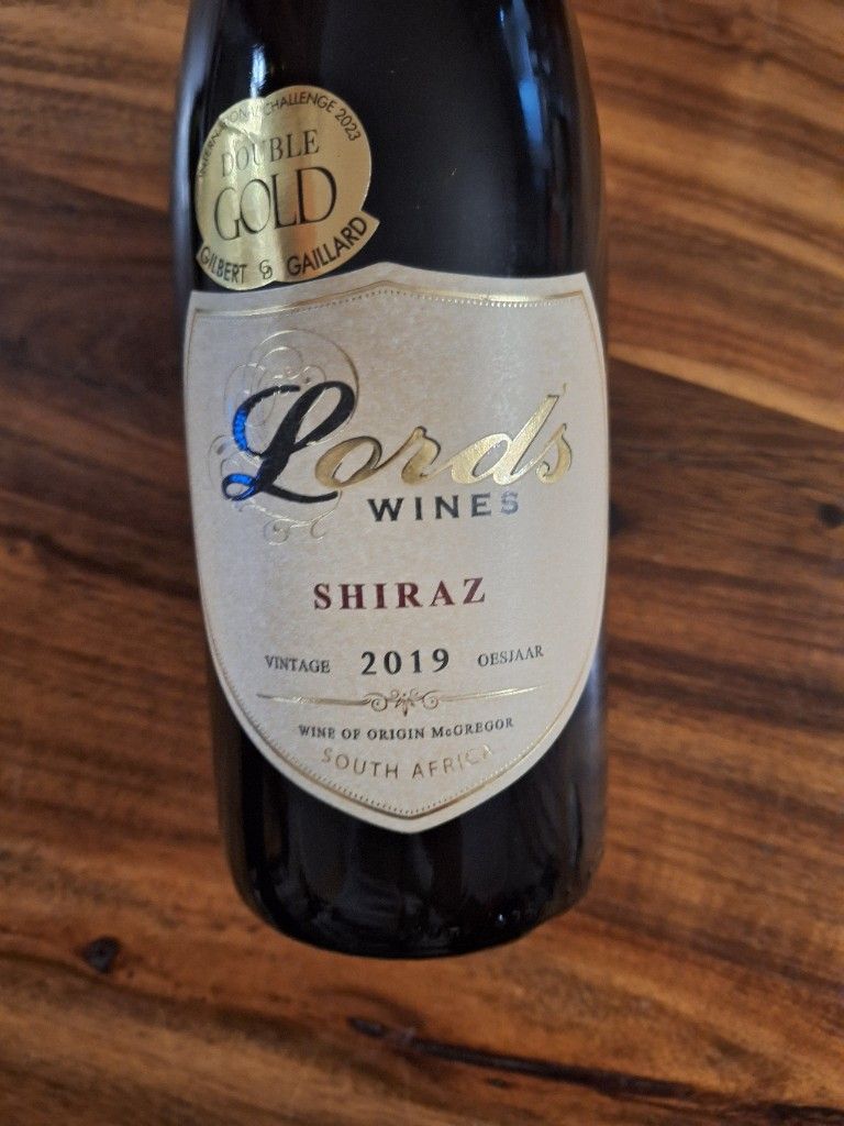 2019 Lord's Wines Shiraz, South Africa, Breede River Valley, Robertson ...