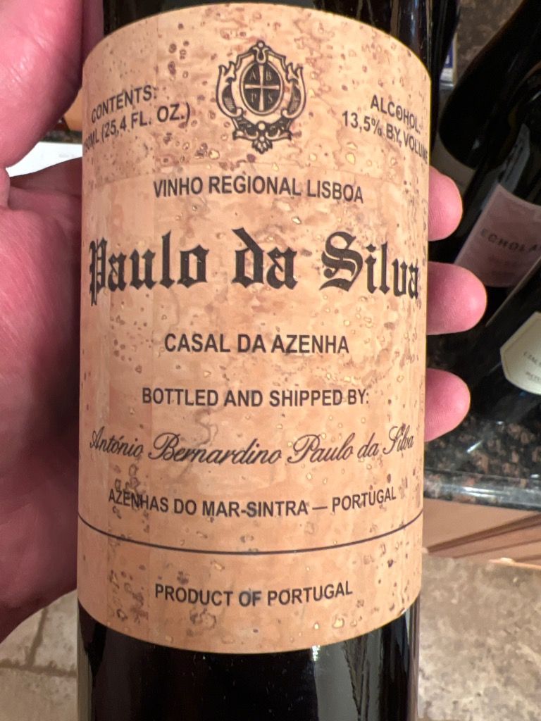 2016 Antonio Bernardino Paulo da Silva Vinho Regional Lisboa Casal da ...