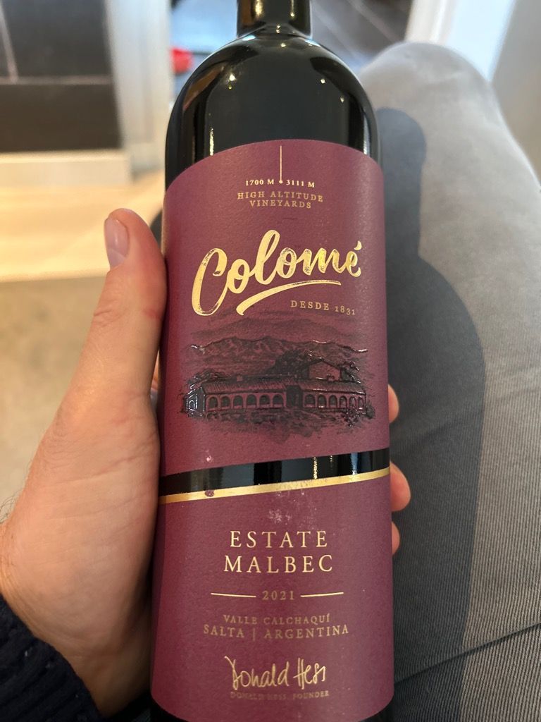 2021 Bodega Colomé Malbec Estate, Argentina, Valles Calchaquíes, Salta, Calchaquies - CellarTracker