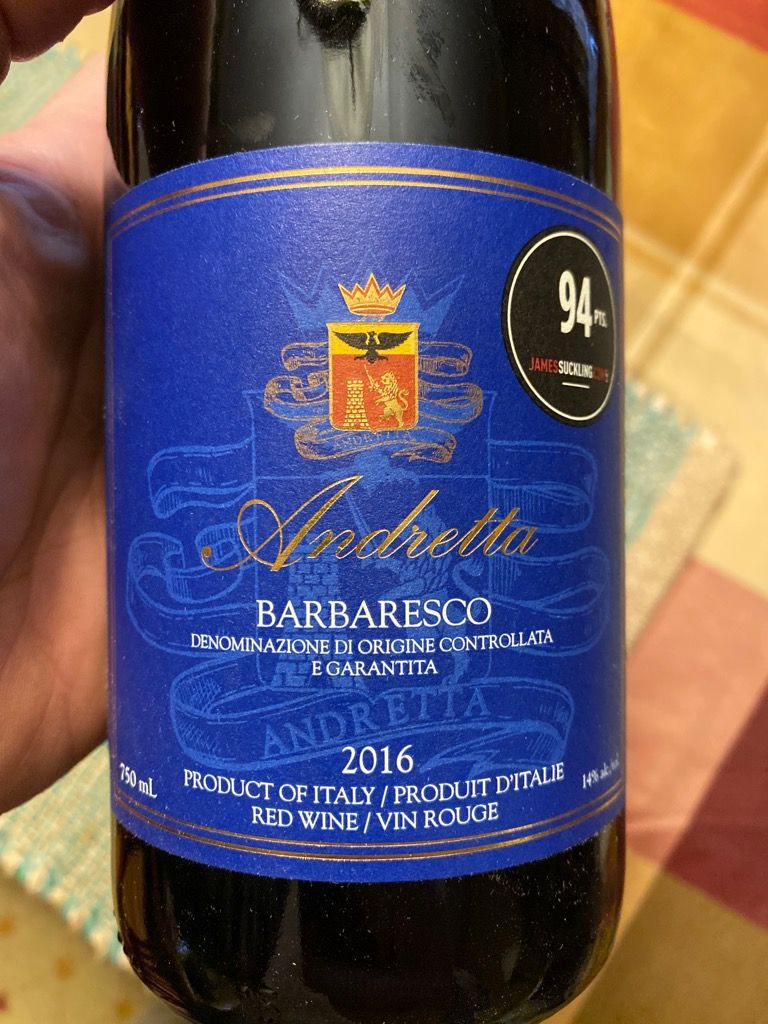 2016 Andretta Barbaresco, Italy, Piedmont, Langhe, Barbaresco ...