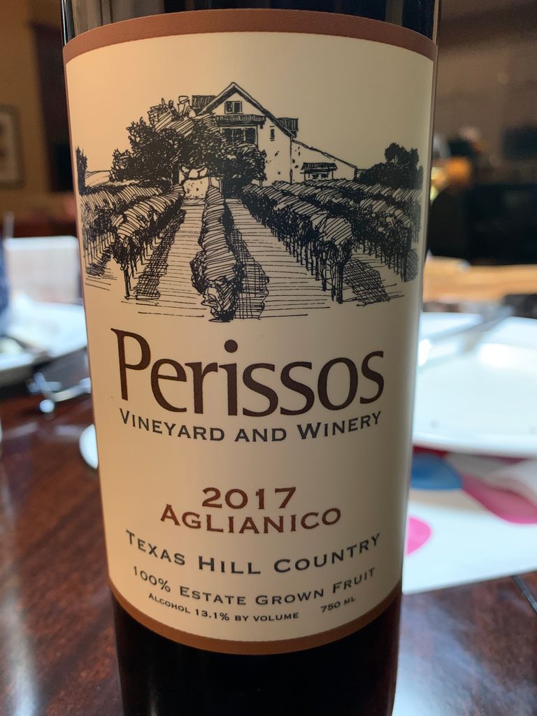 2017 Perissos Vineyard and Winery Aglianico, USA, Texas, Texas Hill ...