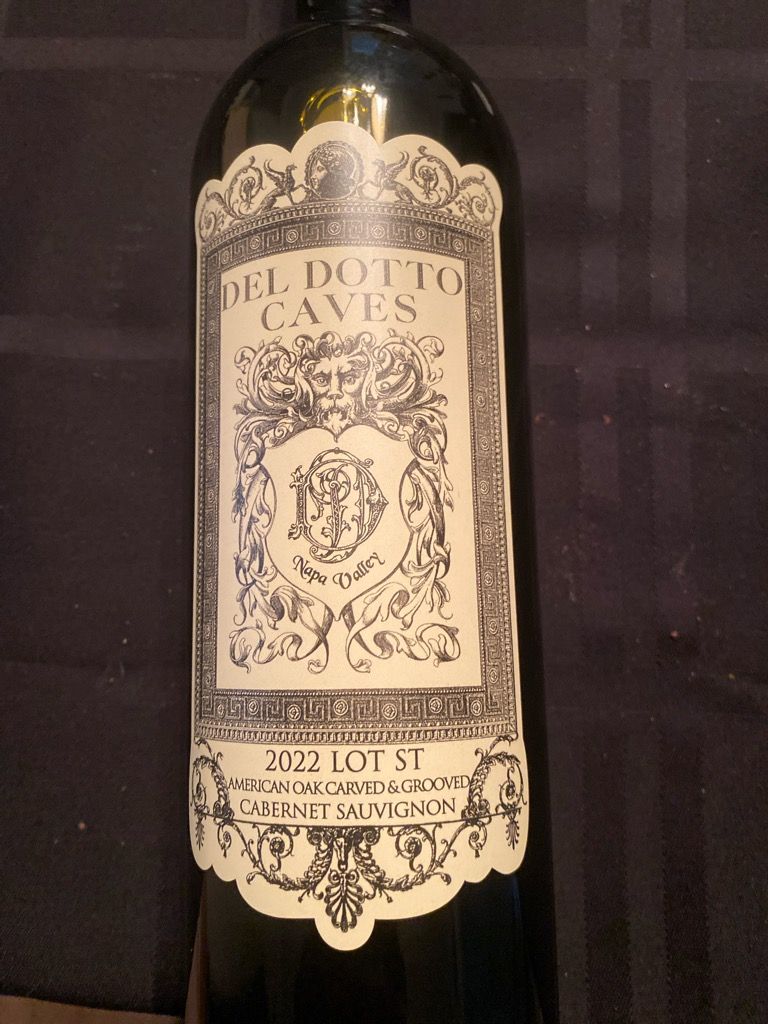 2022 Del Dotto Cabernet Sauvignon Caves - Lot ST - American Oak Carved ...