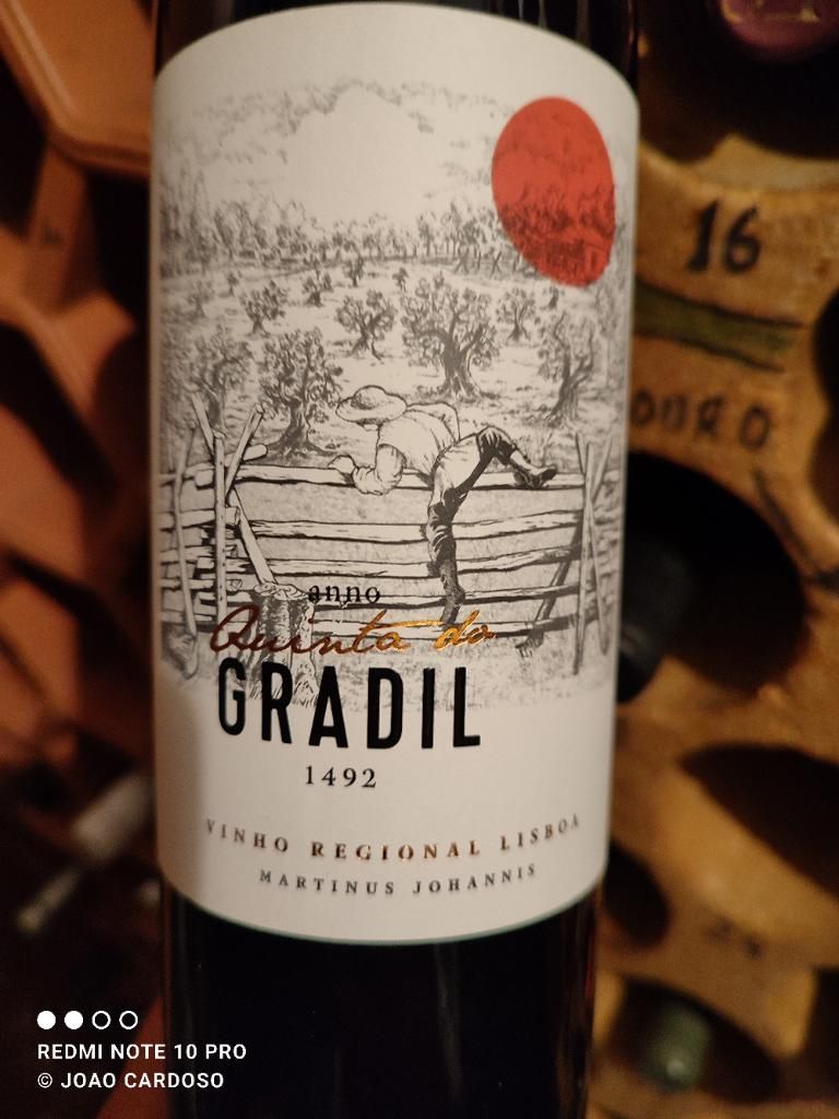 2019 Quinta do Gradil Vinho Regional Lisboa Martinus Johannis, Portugal ...