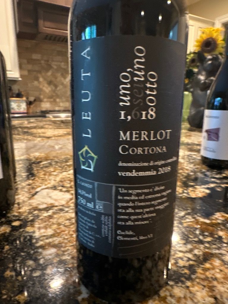 2018 Leuta Merlot Cortona 1,618, Italy, Tuscany, Cortona - CellarTracker