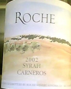 2002 Roche Winery Syrah, USA, California, Napa / Sonoma, Carneros ...