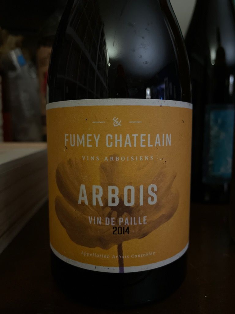 2015 Raphaël Fumey & Adeline Chatelain Arbois Vin de Paille, France ...