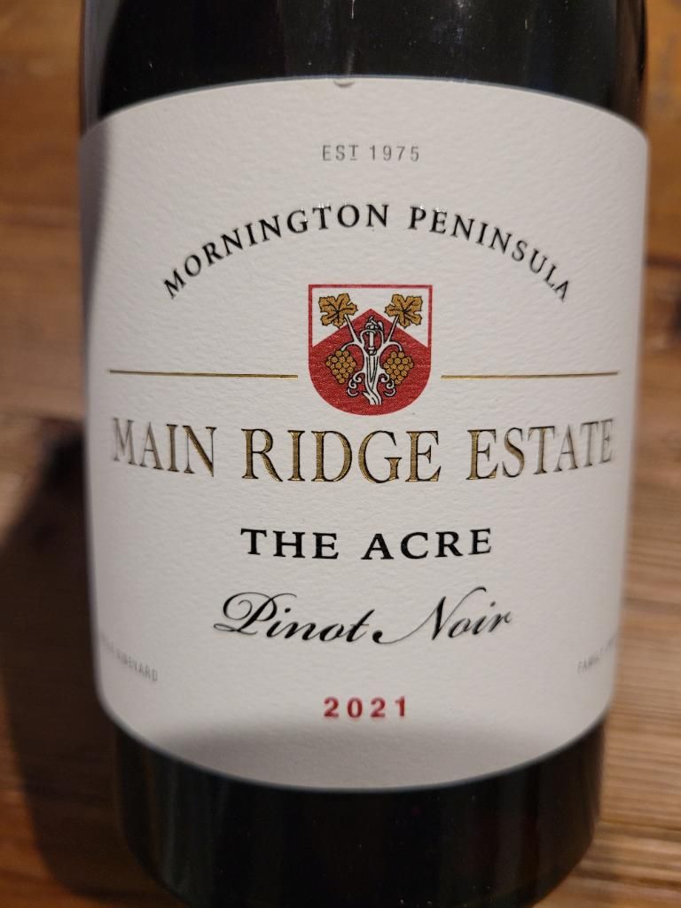 2021 Main Ridge Estate Pinot Noir The Acre, Australia, Victoria, Port ...