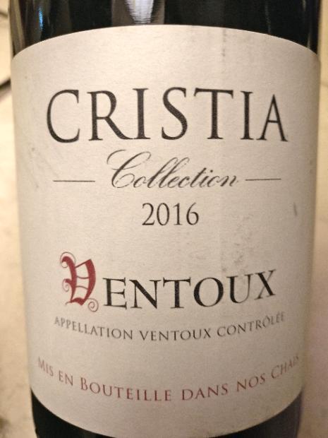 2015 Domaine de Cristia Ventoux (Cristia Collection), France, Rhône ...