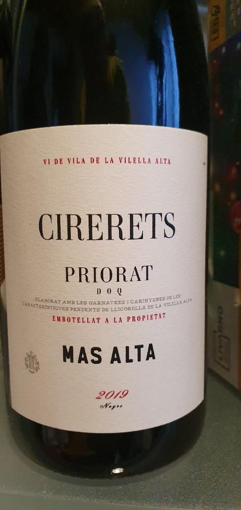 2019 Bodegas Mas Alta Priorat Cirerets, Spain, Catalunya, Priorat ...