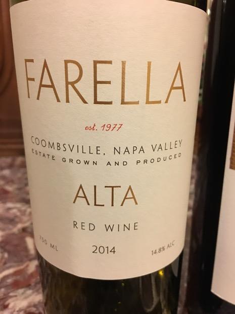 2014 Farella Vineyards Alta, USA, California, Napa Valley - CellarTracker