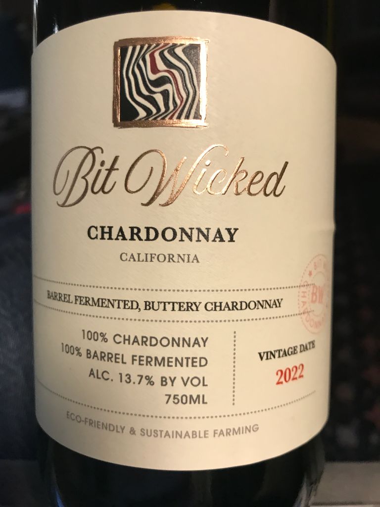 2022 Bit Wicked Chardonnay, USA, California - CellarTracker