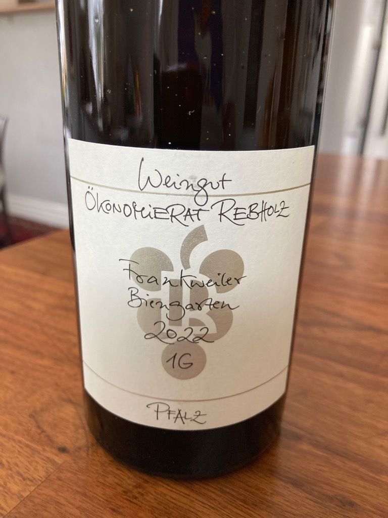 2022 Weingut Ökonomierat Rebholz Riesling Frankweiler Biengarten ...