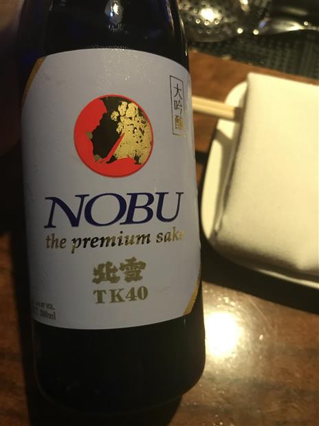 NV Nobu The Sake (Hokusetsu Shuzo Co.) Daiginjo TK4 PREMIUM SAKE, Japan ...