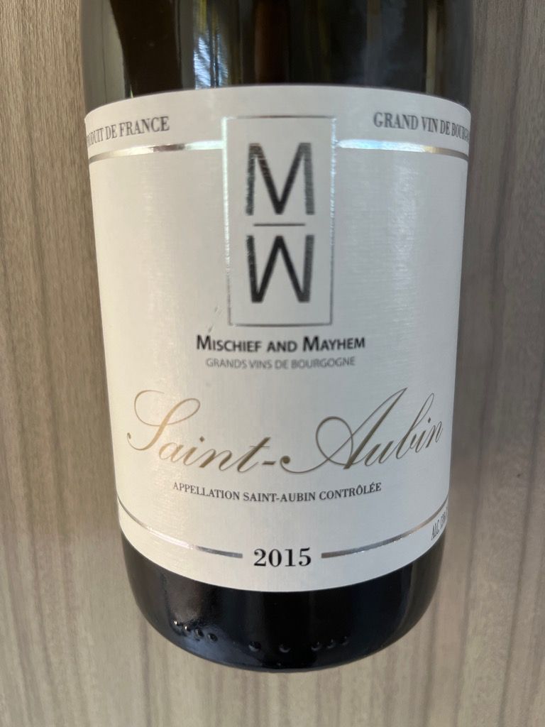 2015 Mischief and Mayhem Saint-Aubin Blanc, France, Burgundy, Côte de ...