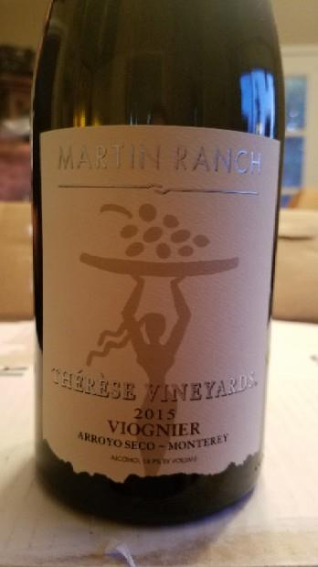 2015 Martin Ranch Winery Viognier Thérèse Vineyards, USA, California ...
